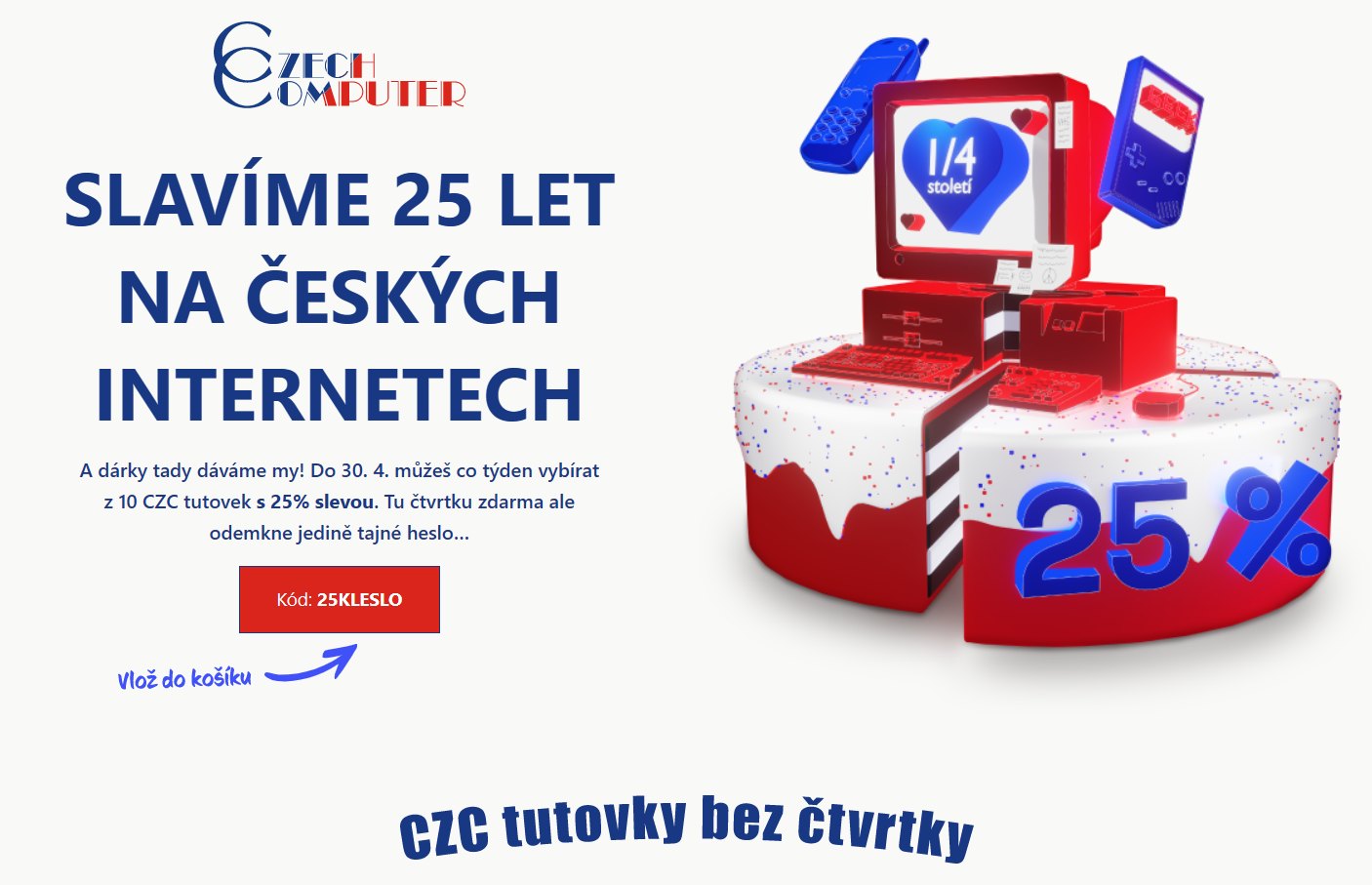 25 let CZC = 25% sleva na 40 vybraných produktů - PressMob